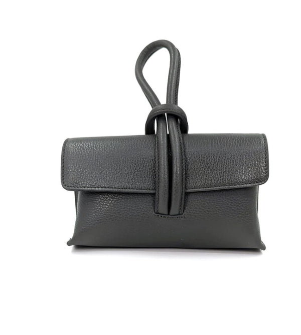 Leather Clutch with pull through loop - Grey – Dragonfly Collection
